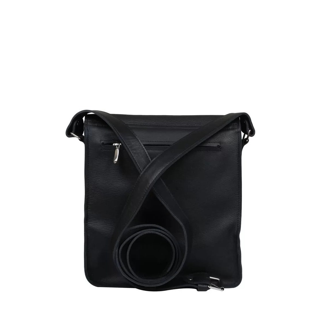 Men's Crossbody Leather Bag Black Leather Tablet iPad Bag Mens Shoulder ...