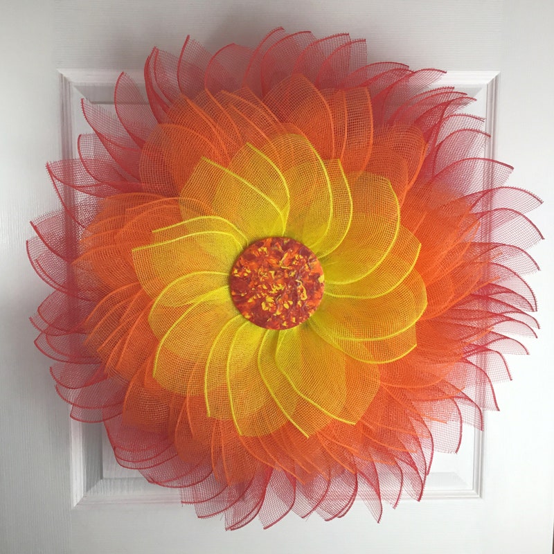 Deco Mesh Flower - Etsy