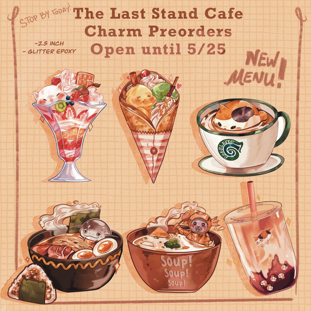 FFXIV Cafe Preorders Cute Food Keychains - Etsy