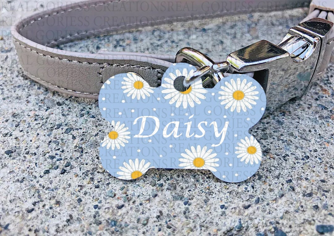 Spring, Daisy Dog Tag, Custom Dog Tag - Etsy