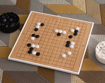 Modern Go Set, Marble Go Board Game, Handmade Unique Go Set With Board ...