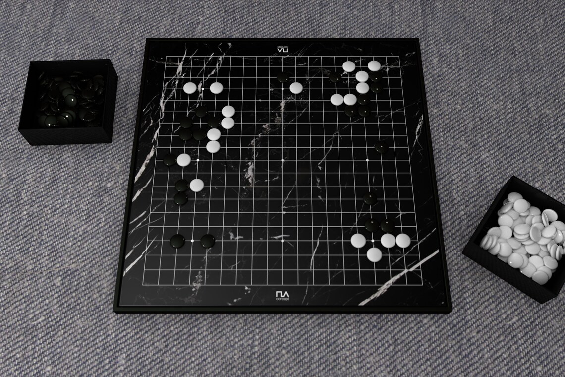 Modern Go Set Marble Go Board Game Handmade Unique Go Set - Etsy