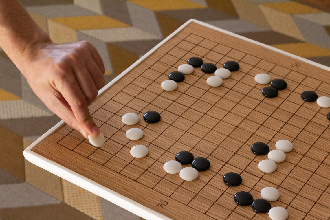 Modern Go Set Wooden Go Board Game Handmade Unique Go Set - Etsy