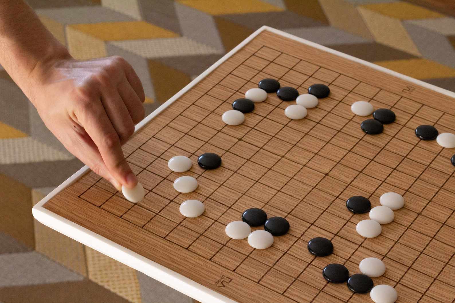 Modern Go Set Wooden Go Board Game Handmade Unique Go Set - Etsy