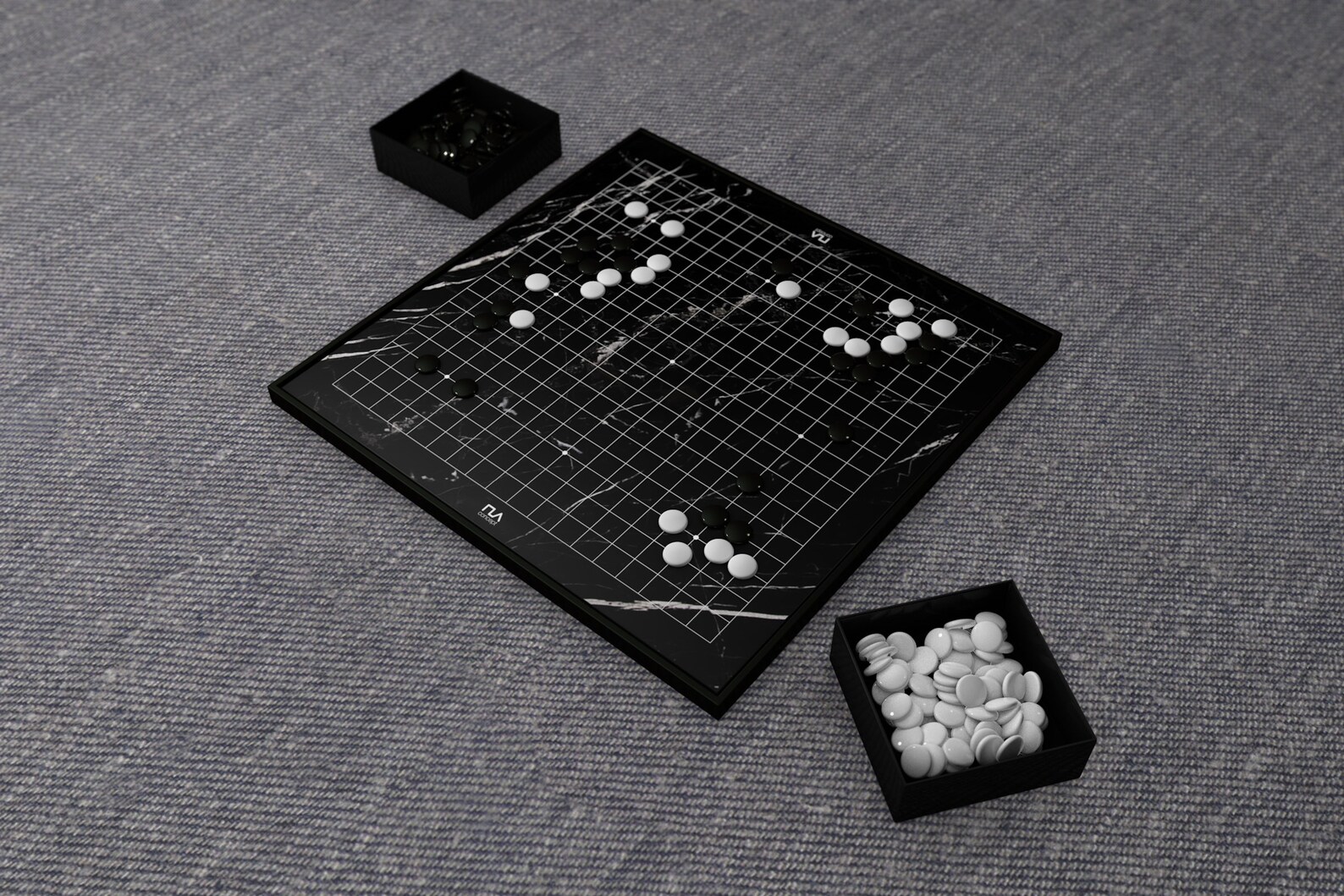 Modern Go Set, Marble Go Board Game, Handmade Unique Go Set With Board ...