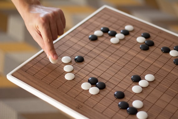 Modern Go Set Wooden Go Board Game Handmade Unique Go Set | Etsy