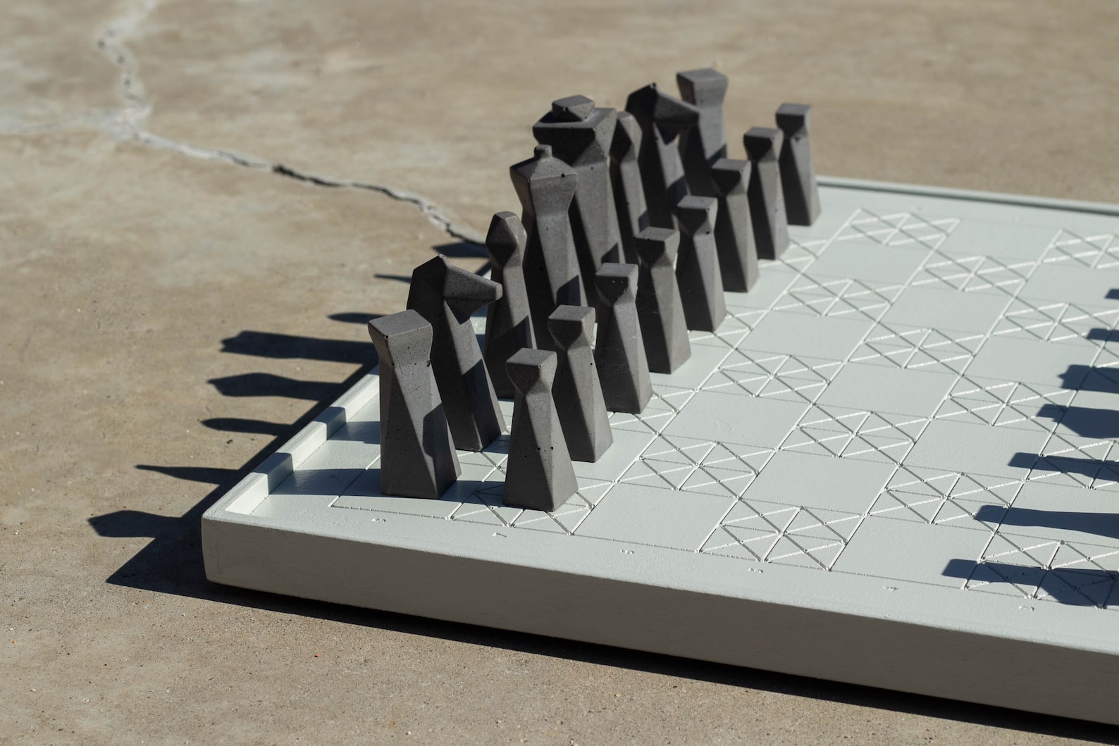 Concrete Handmade Modern Geometric Chess Pieces no - Etsy