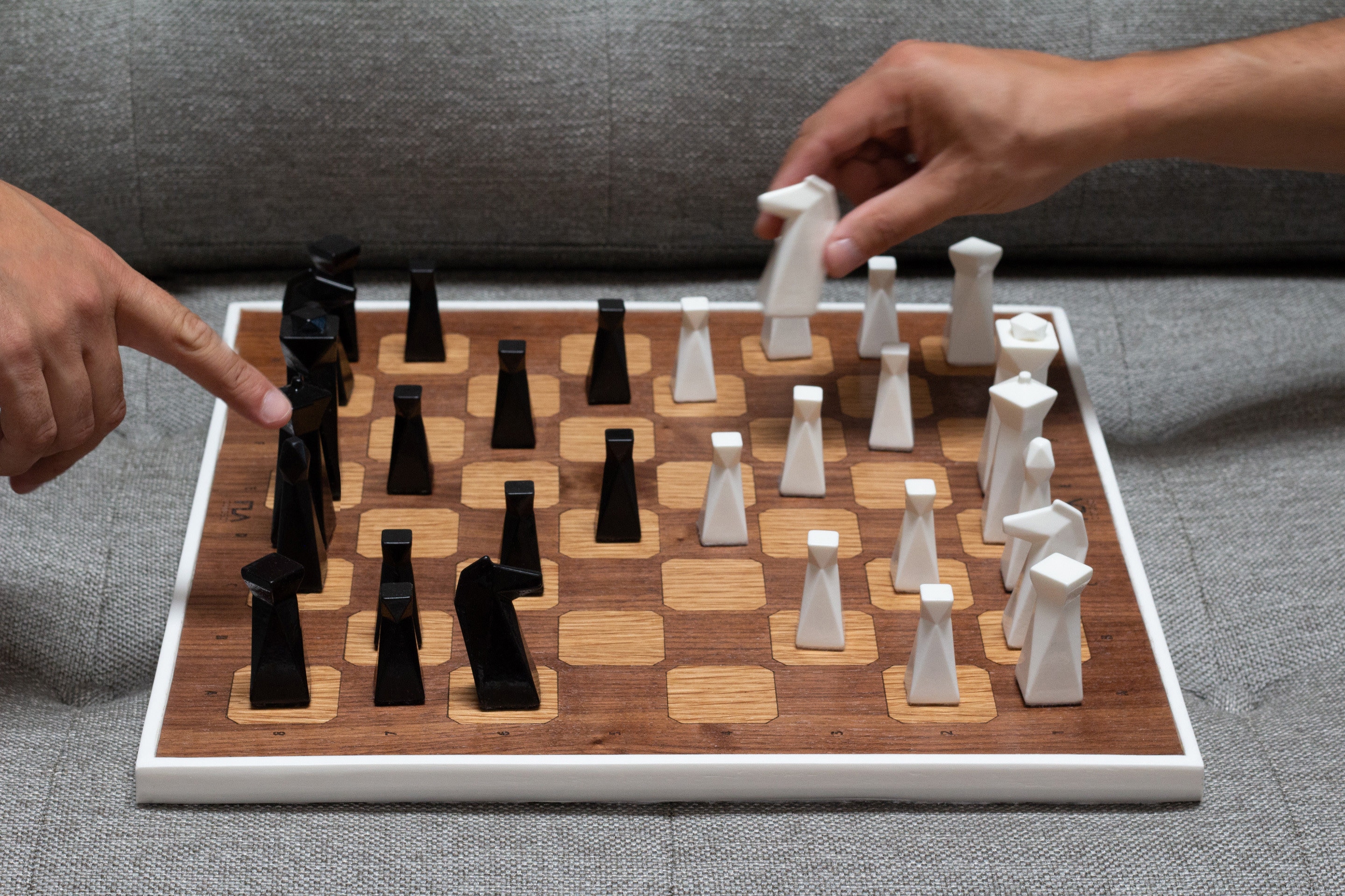 Modern Chess Set Resin Chess Pieces Handmade Unique Chess - Etsy