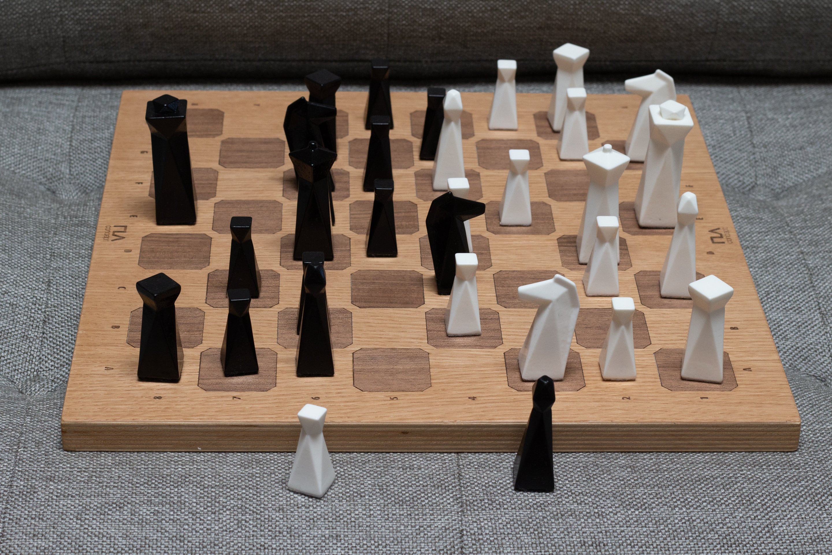 Modern Chess Set With Board Resin Chess Pieces Handmade - Etsy