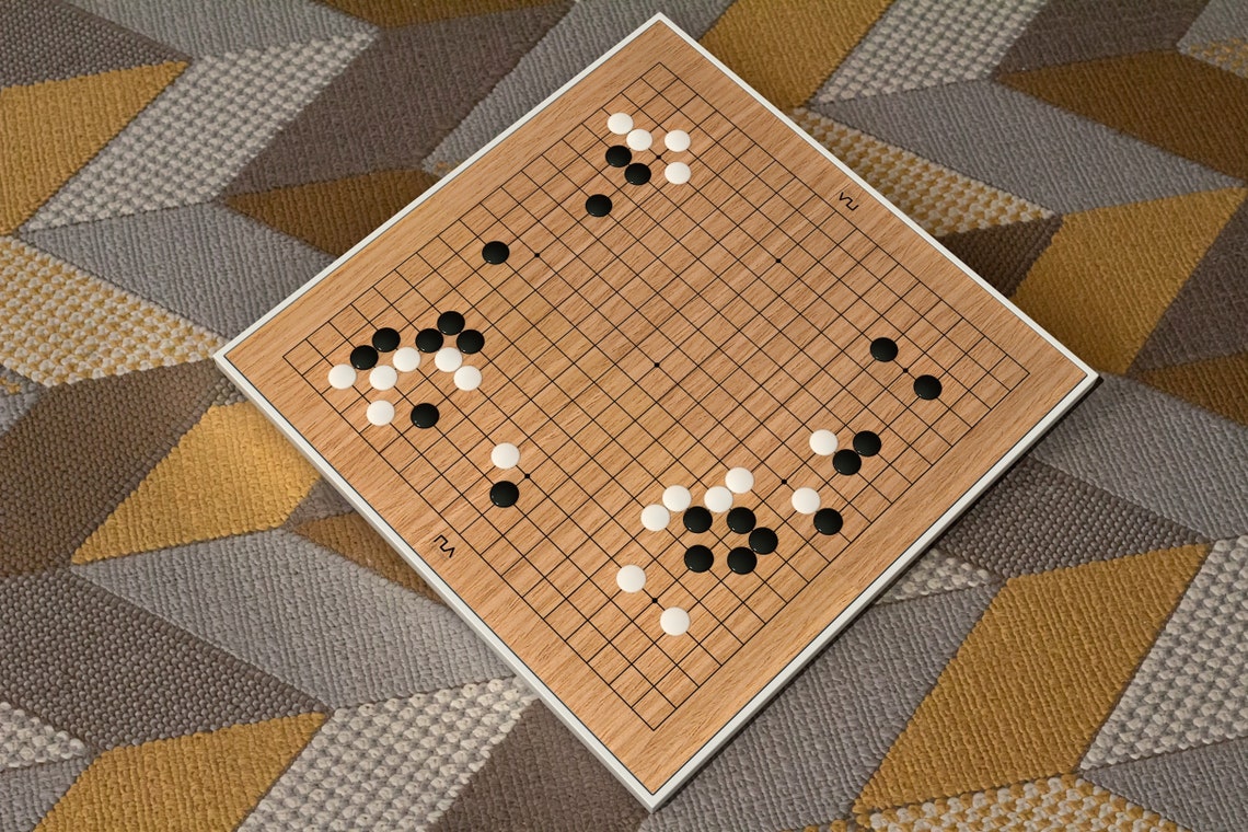 Modern Go Set Wooden Go Board Game Handmade Unique Go Set - Etsy