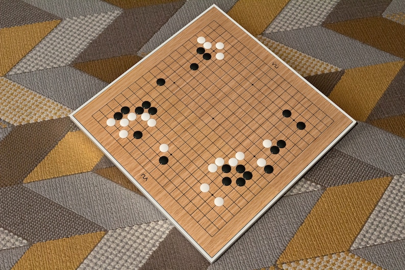 Modern Go Set Wooden Go Board Game Handmade Unique Go Set - Etsy