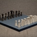 Handmade Modern Concrete Geometric Chess Set With Concrete Chess Pieces ...