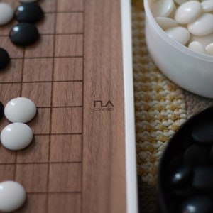 Modern Go Set, Wooden Go Board Game, Handmade Unique Go Set With Board ...