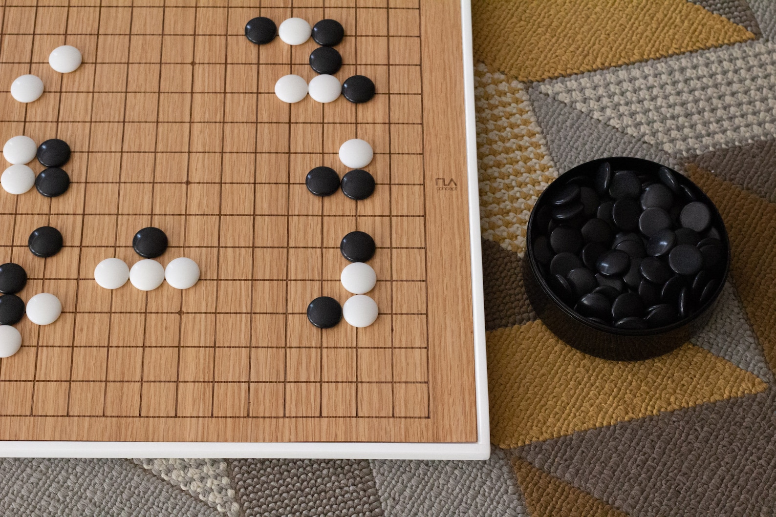 Modern Go Set Wooden Go Board Game Handmade Unique Go Set - Etsy