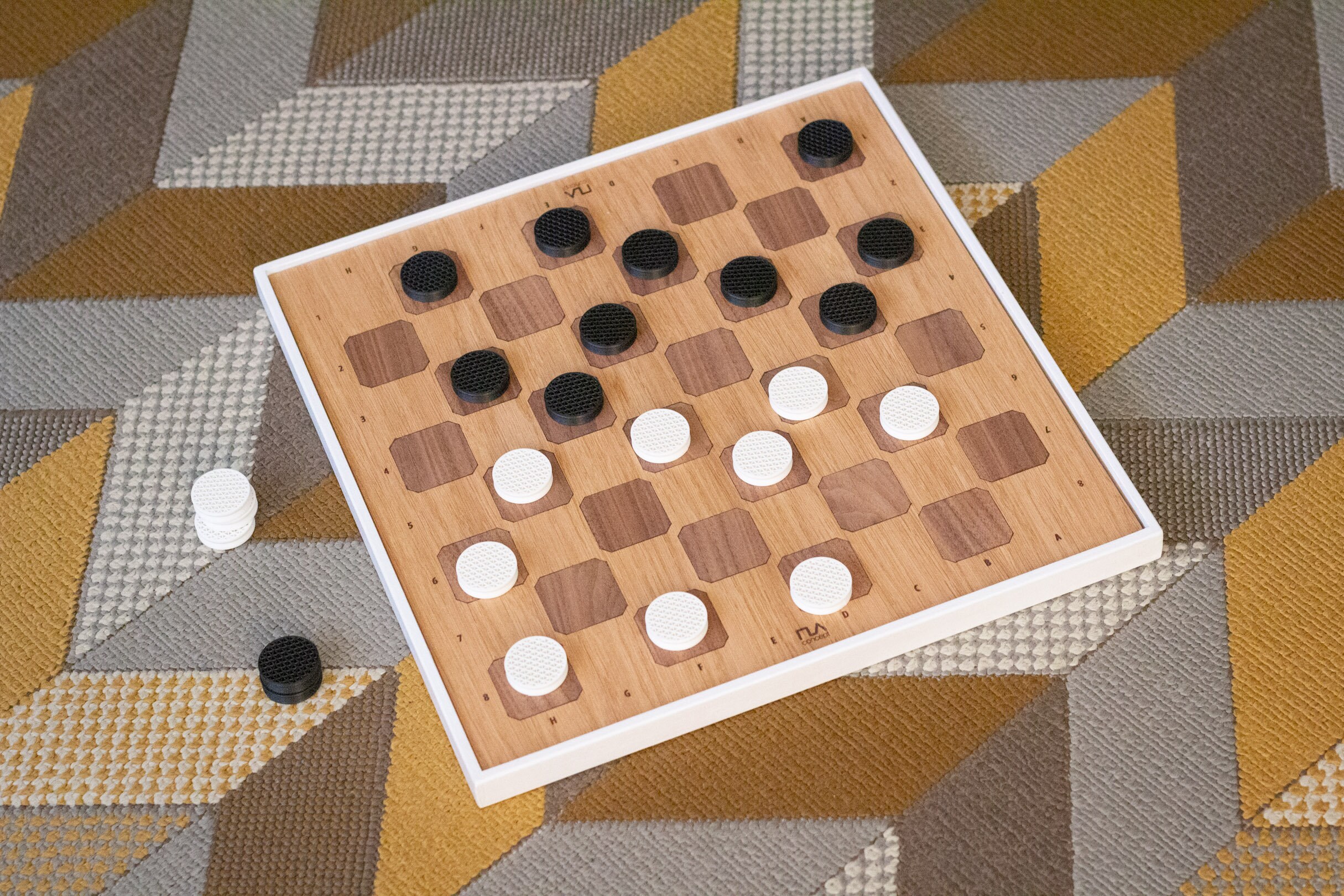 Modern Checkers Set 3D Printed Checkers Pieces Handmade - Etsy