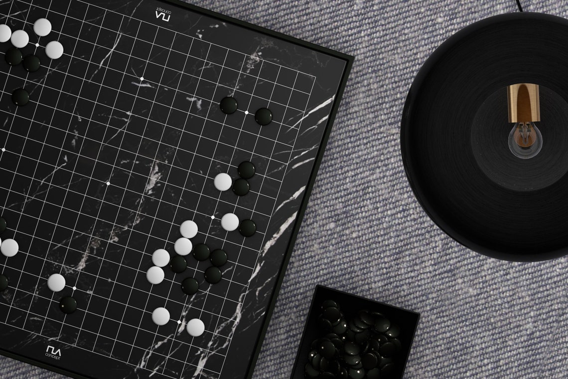 Modern Go Set Marble Go Board Game Handmade Unique Go Set - Etsy