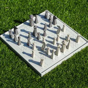 Concrete Handmade Modern Geometric Chess Pieces no - Etsy