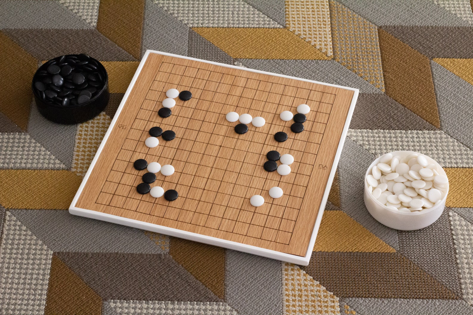 Modern Go Set Wooden Go Board Game Handmade Unique Go Set - Etsy