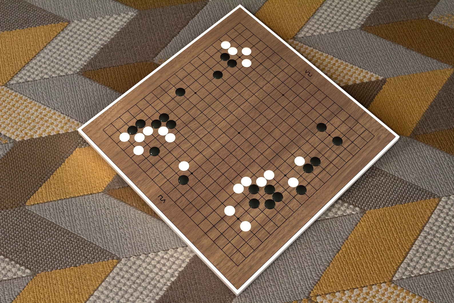 Modern Go Set Wooden Go Board Game Handmade Unique Go Set | Etsy