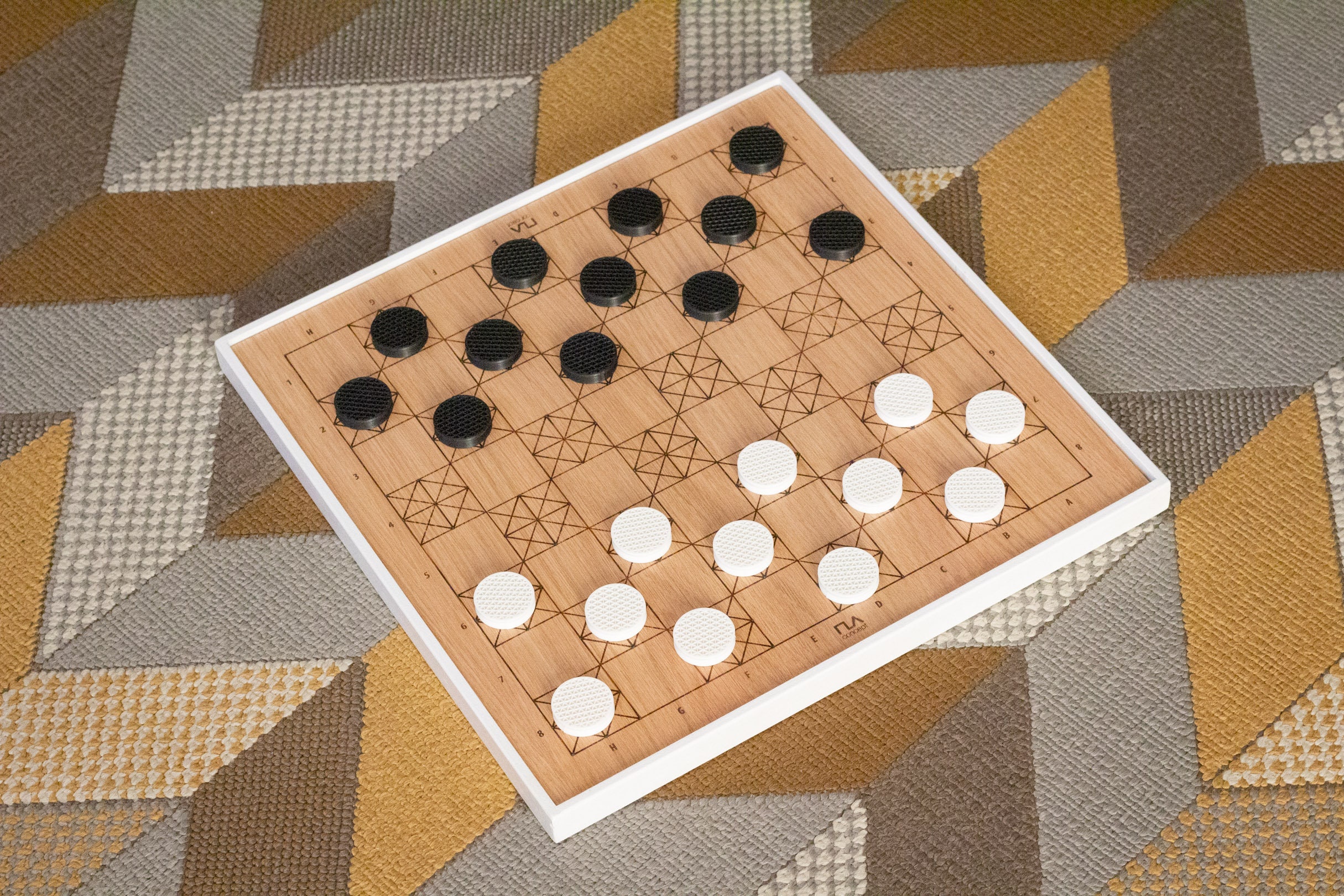 Modern Checkers Set 3D Printed Checkers Pieces Handmade - Etsy