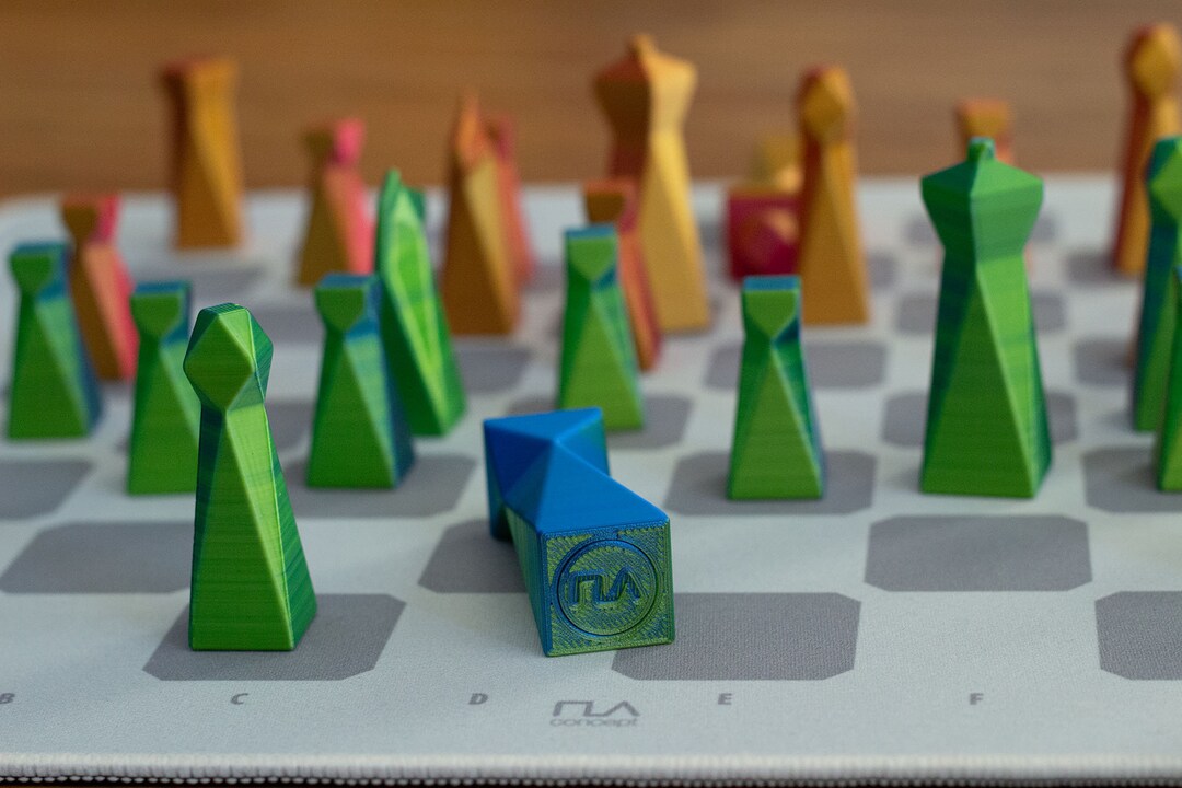 Dual Color Chess Set, Personalized Gift, Roll-up Chessboard, 3D Printed ...