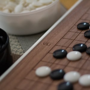 Modern Go Set, Wooden Go Board Game, Handmade Unique Go Set With Board ...