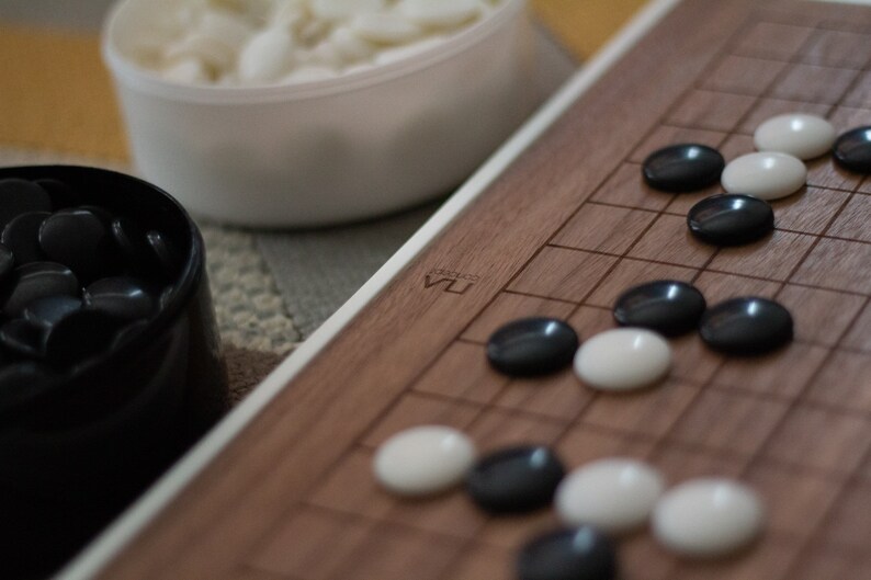 Modern Go Set, Wooden Go Board Game, Handmade Unique Go Set With Board ...