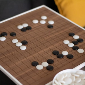 Modern Go Set, Wooden Go Board Game, Handmade Unique Go Set With Board ...