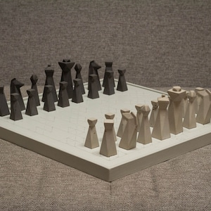 Concrete Handmade Modern Geometric Chess Pieces no - Etsy
