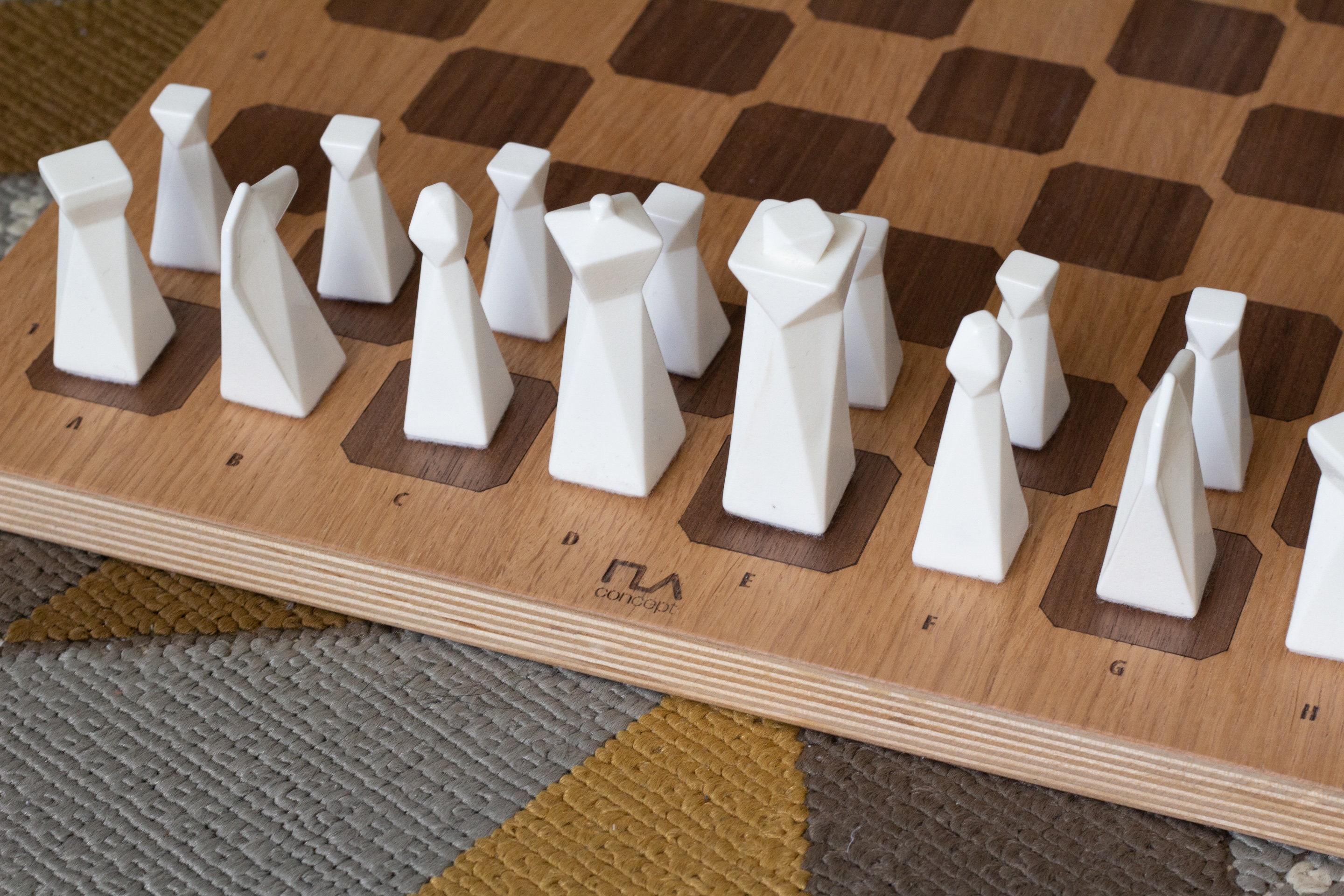 Modern Chess Set With Board Resin Chess Pieces Handmade - Etsy