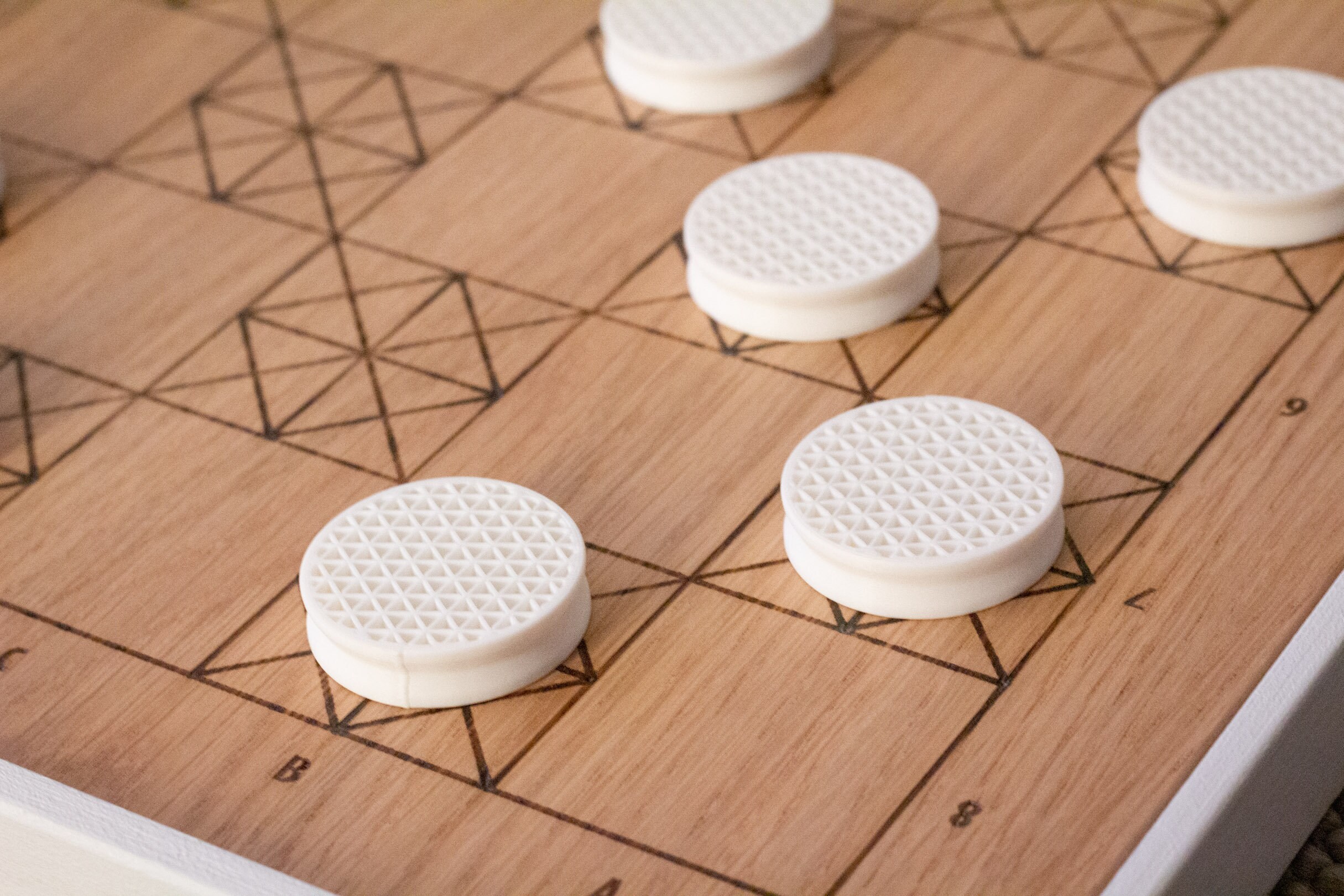 Modern Checkers Set 3D Printed Checkers Pieces Handmade - Etsy