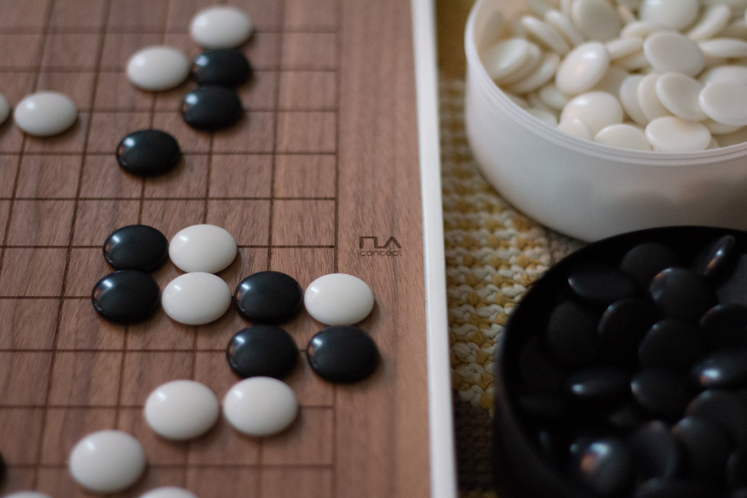 Modern Go Set Wooden Go Board Game Handmade Unique Go Set | Etsy