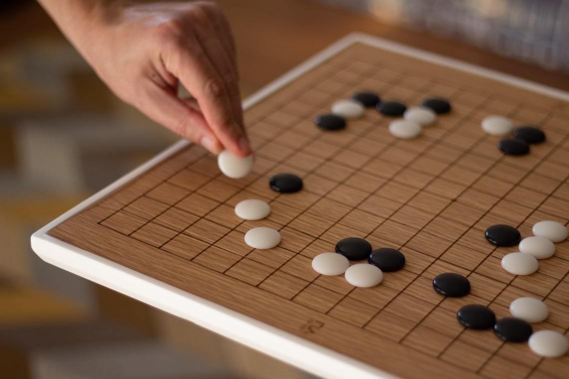 Modern Go Set Wooden Go Board Game Handmade Unique Go Set - Etsy