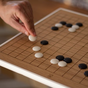 Modern Go Set, Wooden Go Board Game, Handmade Unique Go Set With Board ...