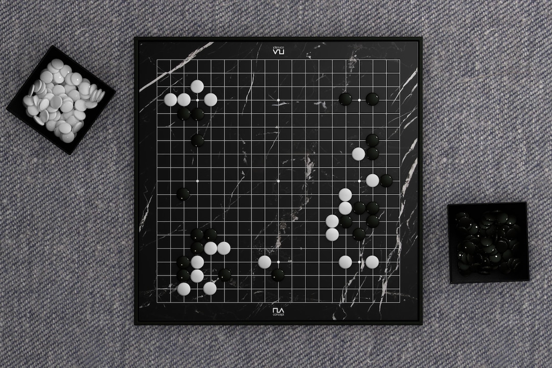 Modern Go Set, Marble Go Board Game, Handmade Unique Go Set With Board ...