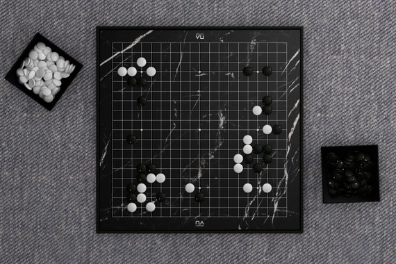 Modern Go Set Marble Go Board Game Handmade Unique Go Set | Etsy