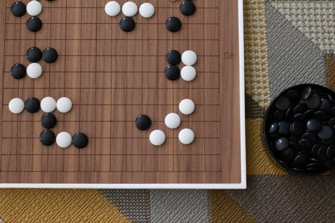 Modern Go Set Wooden Go Board Game Handmade Unique Go Set | Etsy