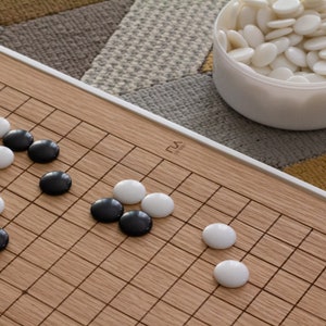 Modern Go Set, Wooden Go Board Game, Handmade Unique Go Set With Board ...