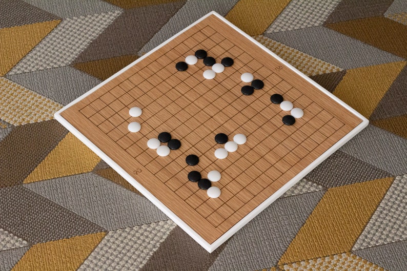 Modern Go Set Wooden Go Board Game Handmade Unique Go Set - Etsy