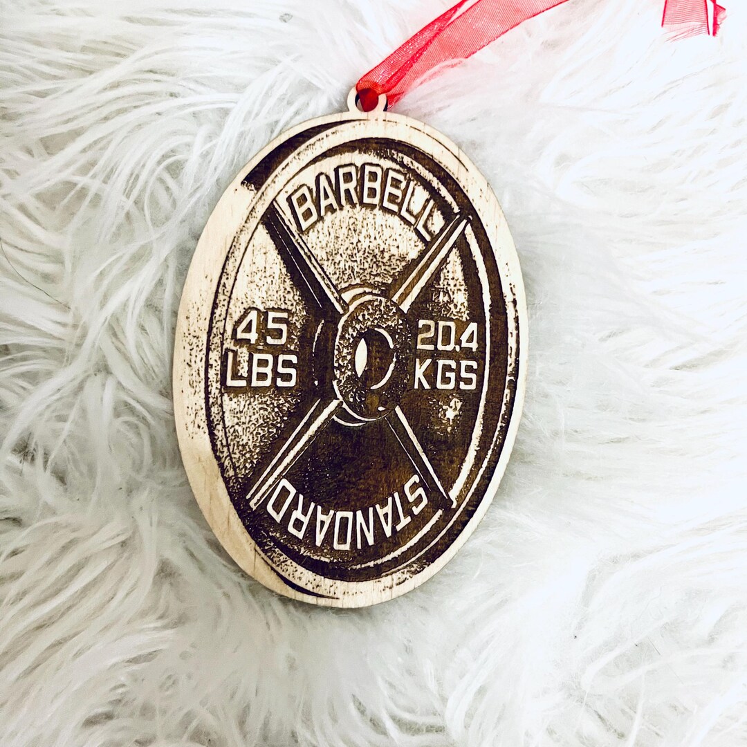 Custom Weight Plate Wooden Holiday Ornament - Etsy
