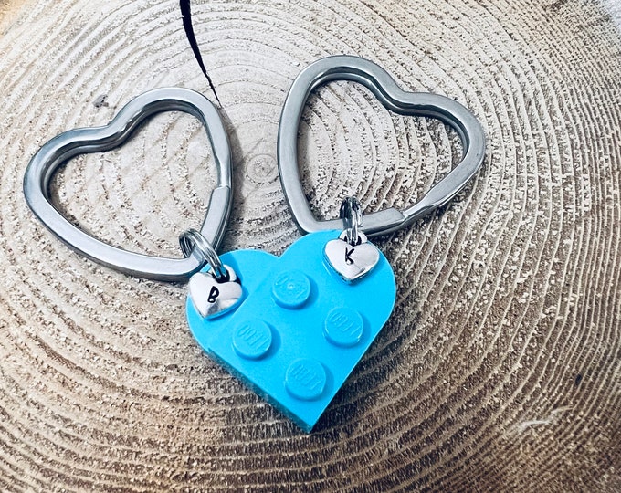 Heart Keychain Set - Made With Genuine LEGO® - Matching Keychains, Gift ...
