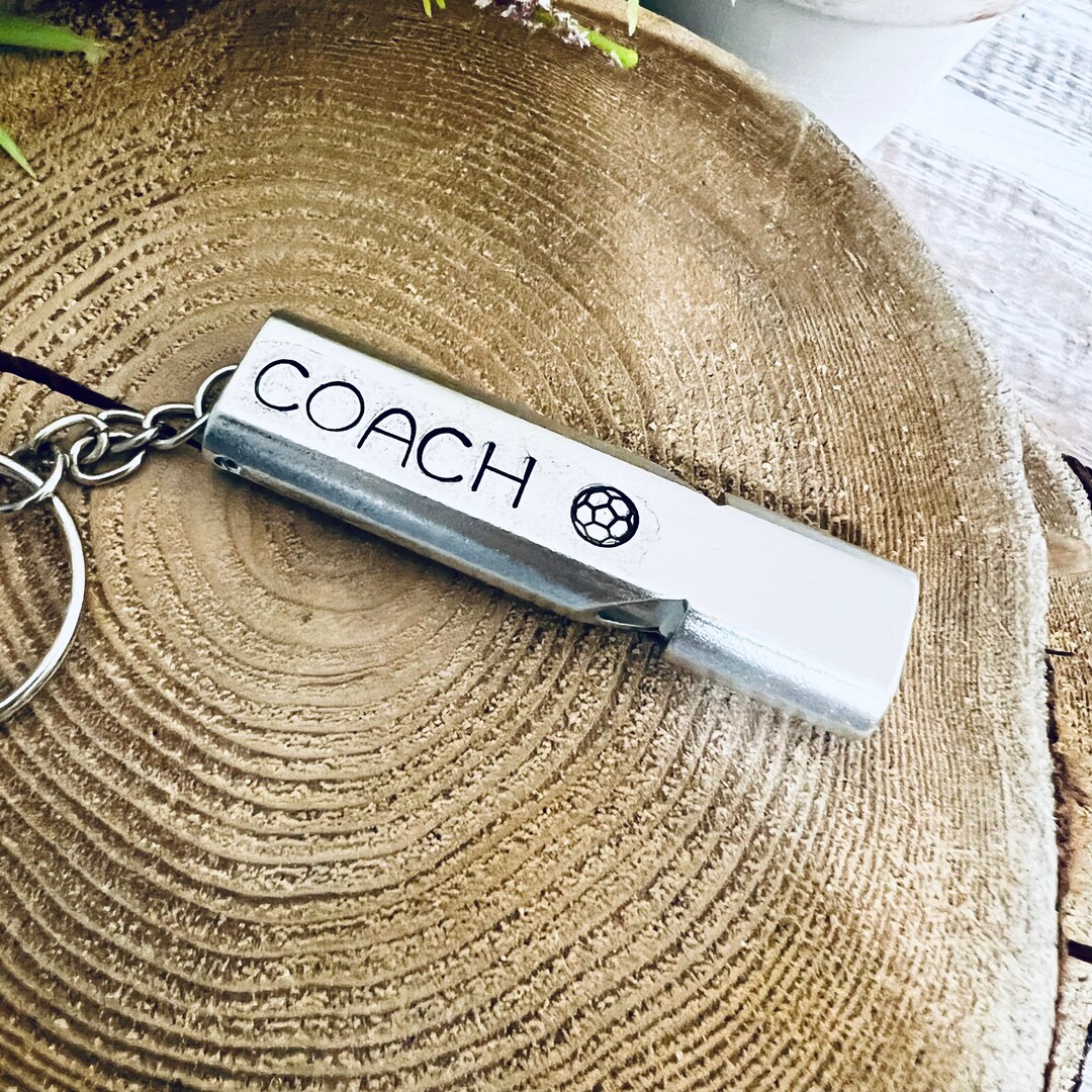 Coach/trainer Personalized Whistle Keychain - Etsy