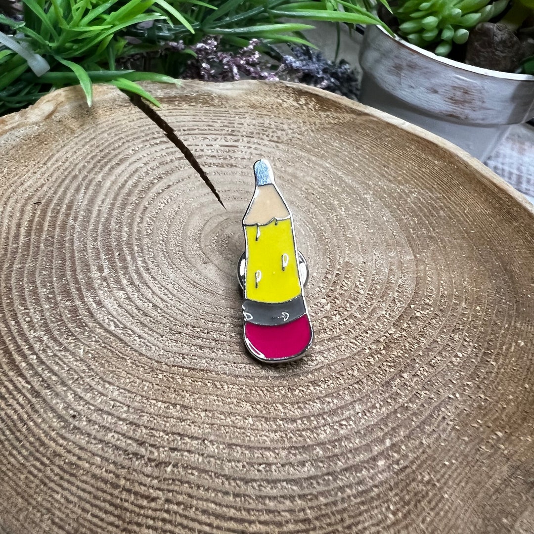Pencil Enamel Pin - Etsy