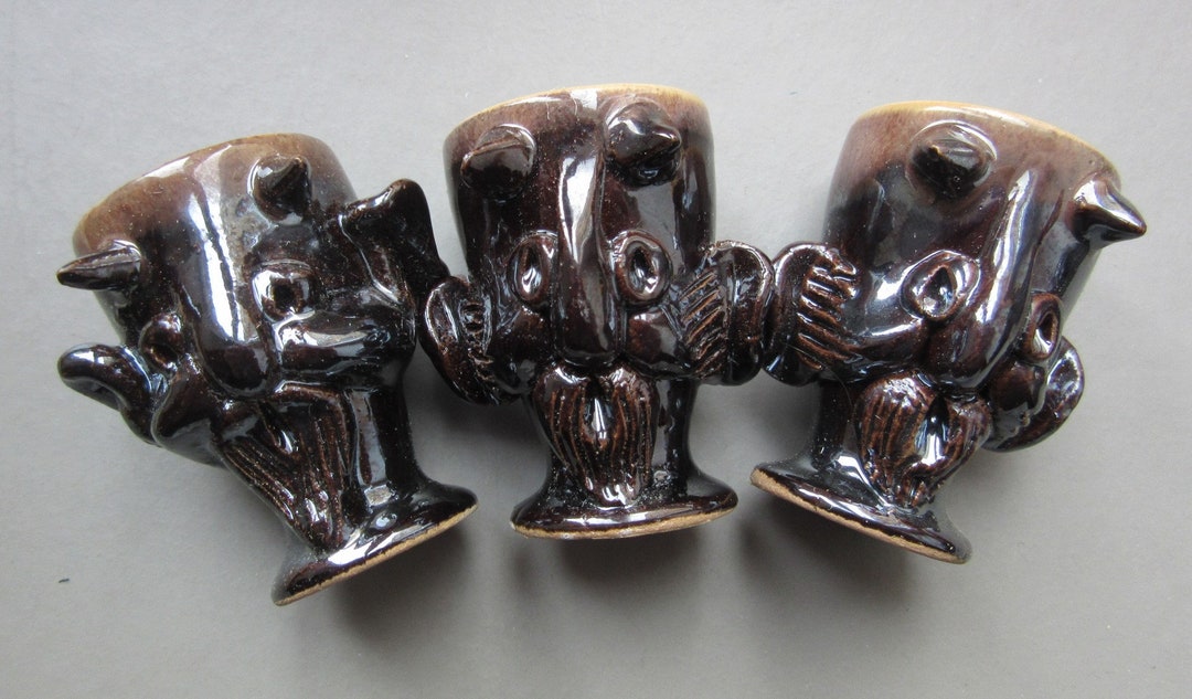 Vintage DEVIL / Lucifer Ceramic Vodka Shots 1970/80s USSR / Latvia - Etsy