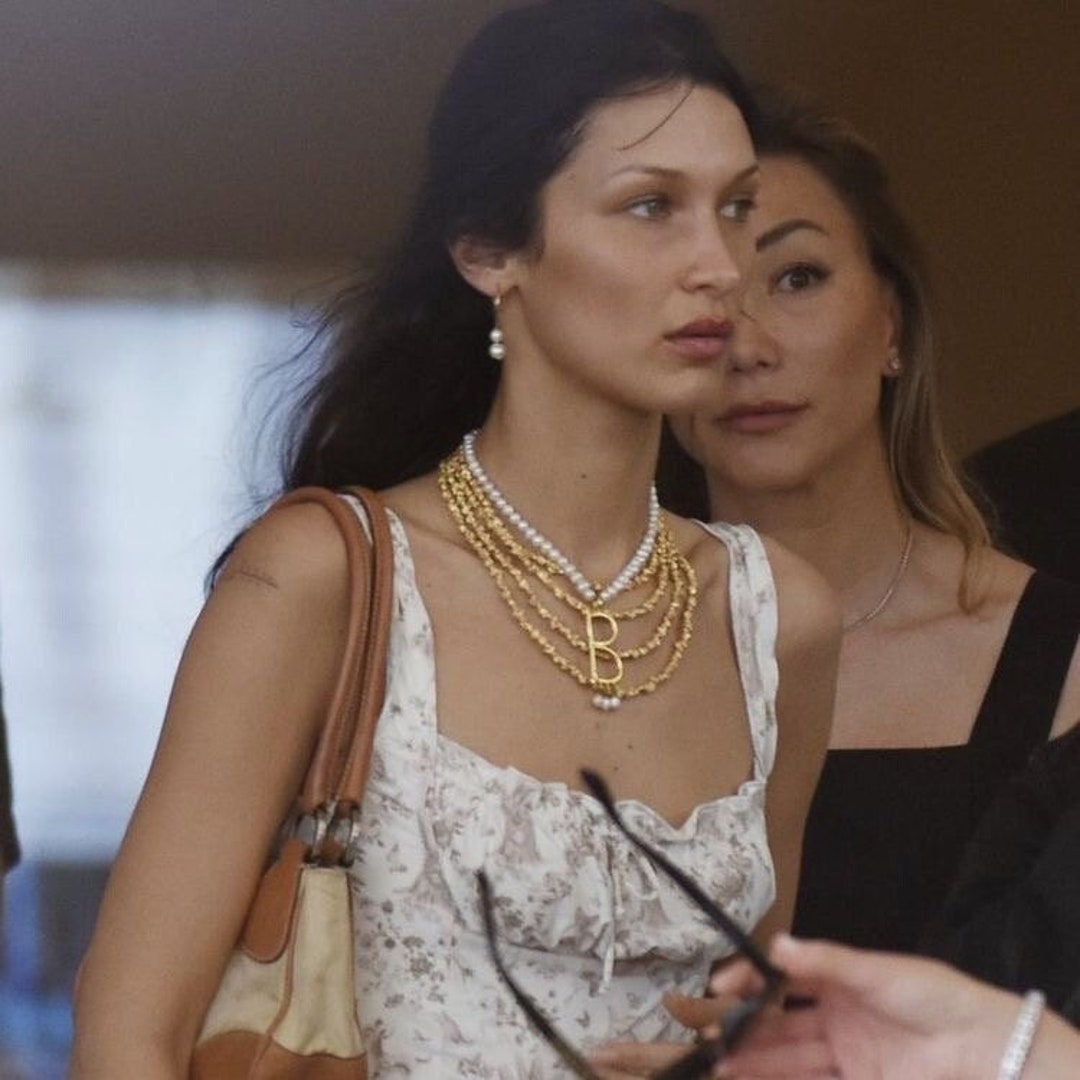 Bella Hadid Necklace Anne Boleyn Necklace Letter Pendant Pearl Letter Necklace Historic