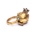 Handmade Pomegranate Design Ring, Turquoise, Garnet ,pomegranate ...
