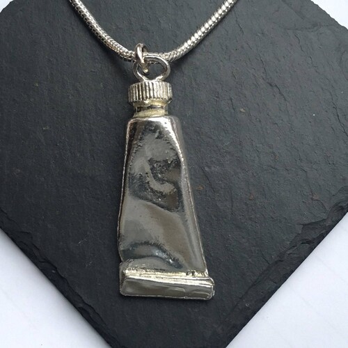 Paint Tube Pendant Handmade UK Modern English Pewter Paint - Etsy