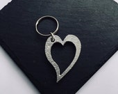Heart Key Ring Silver Heart Keyring Silver Heart Keyring - Etsy