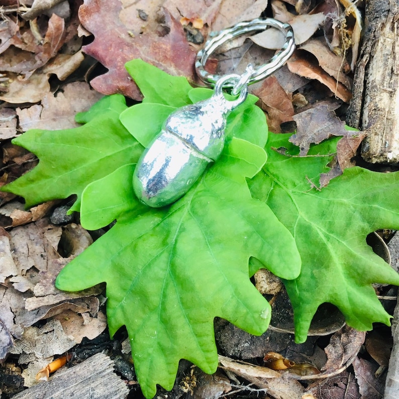 Acorn Key Ring, Acorn Oak Keyring, Handmade UK Modern English Pewter ...
