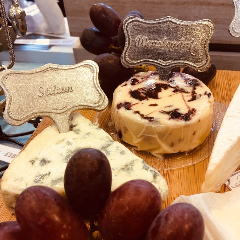 Cheese Markers Set of Four Cheese Labels Hand Made Modern - Etsy